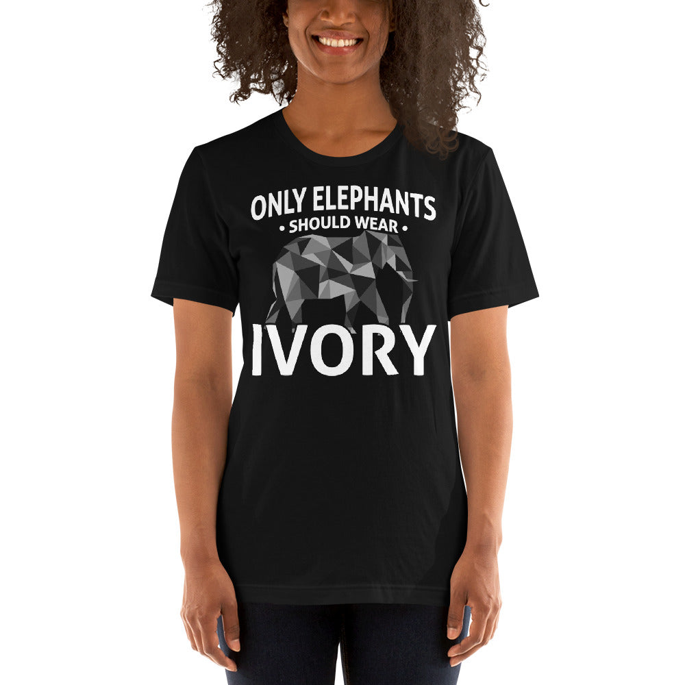 Only Elephants Wear Ivory Unisex T-Shirt – 7 Chakra Store