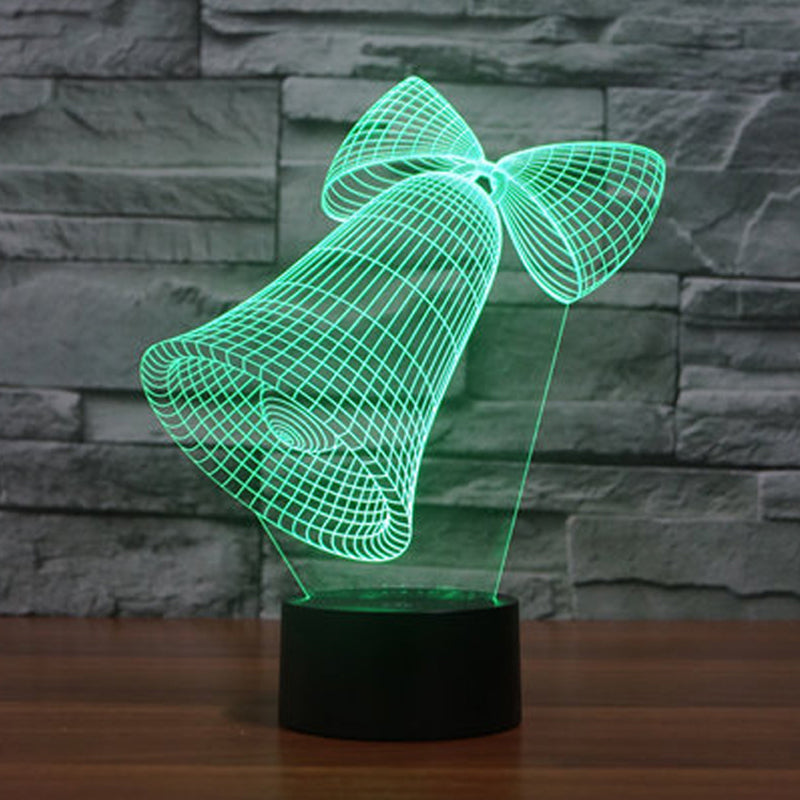 Holographic 7 Color Festive Bell 3D LED Lamp – 7 Chakra Store