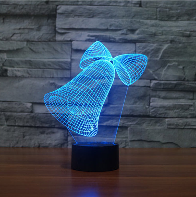 Holographic 7 Color Festive Bell 3D LED Lamp – 7 Chakra Store