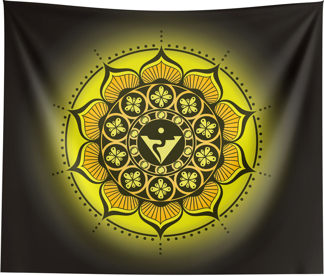 Solar Plexus Chakra Mandala Wall Tapestry – 7 Chakra Store